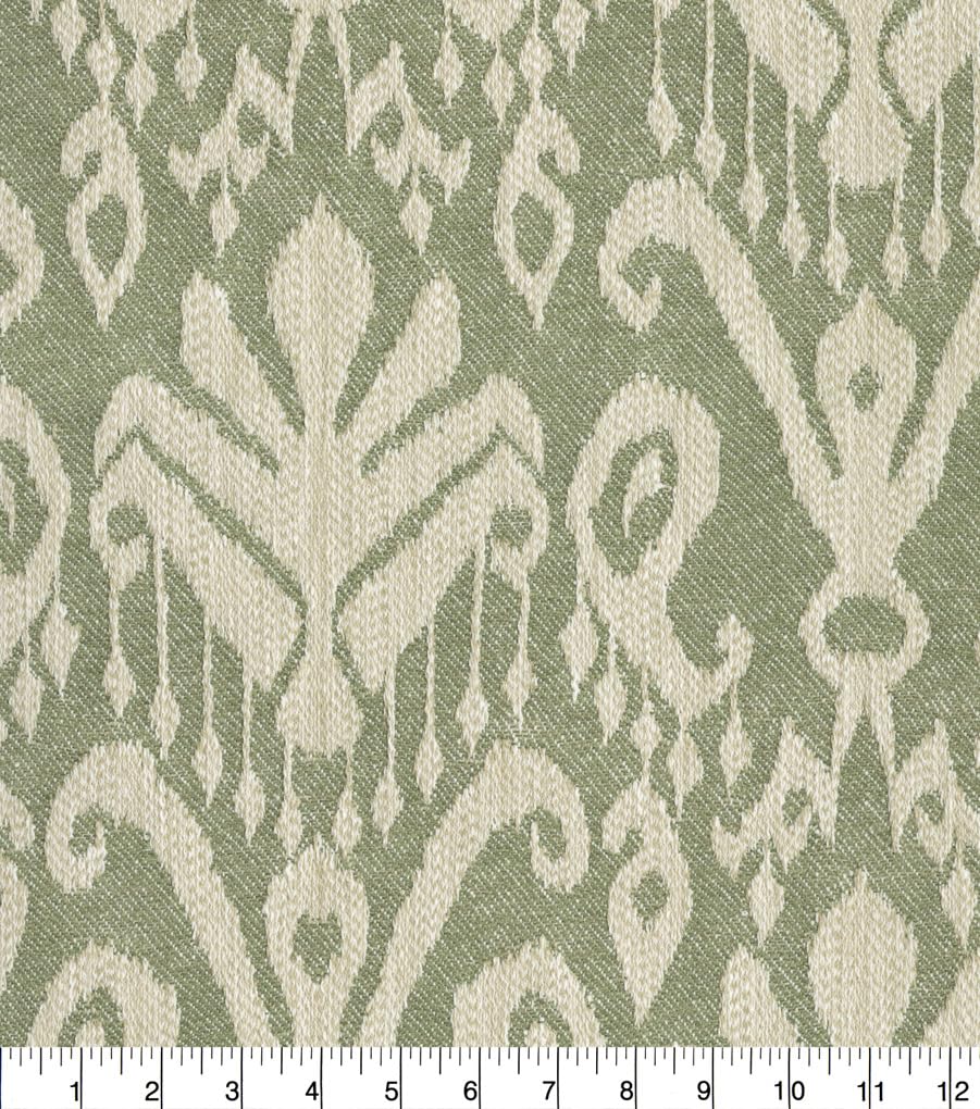 Surface Style Printed Polyester Blend Heavy Weight Fabric by The Yard, Upholstery and Home Décor, Oeko-TEX Certified, 54" Wide, (Ikat Wanderlust, Sage) 54 Inches