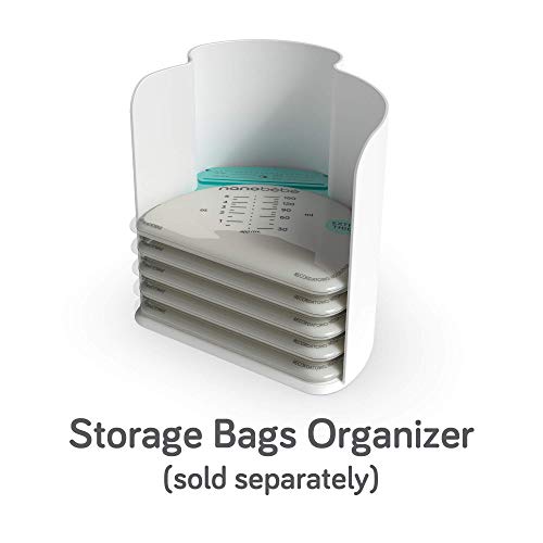 Nanobébé 100 Breastmilk Storage Bags Refill Pack – Fast, Even Thawing & Warming – Breastfeeding Supplies Lay Flat to Save Space & Track Pumping – Breastmilk Bags for Freezer or Fridge