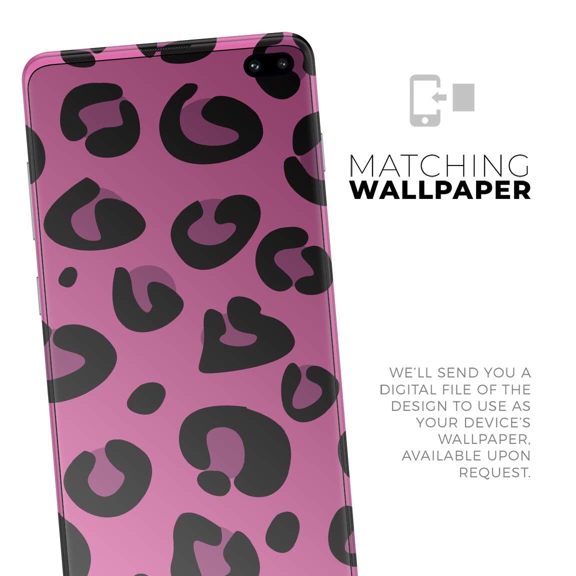DesignSkinz Pink Vector Cheetah Print Protective Vinyl Decal Wrap Skin Cover Compatible with The Samsung Galaxy S20 (Screen Trim & Back Glass Skin)
