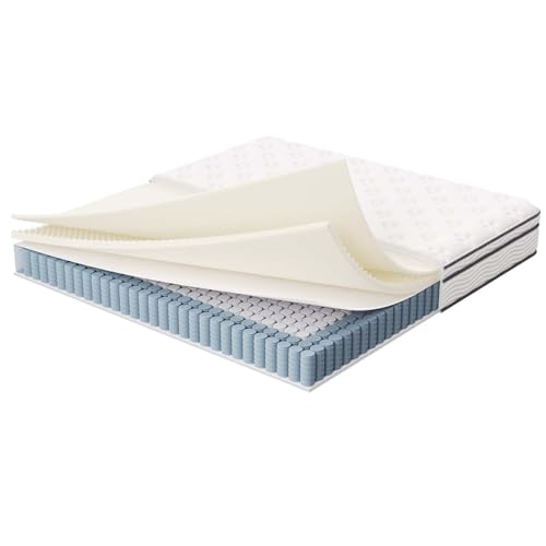 Modway MOD-7090-WHI Jenna 12" Innerspring and Foam King Mattress, White
