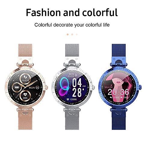 Smart Watch for Women,Fitness Tracker with Blood Pressure Heart Rate Waterproof Bluetooth Pedometer Sleep,Sport Activity Tracker Compatible for iOS Android Phones,(Silver Gray)