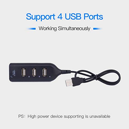Lysee USB Cables - High Speed Micro Mini 4 Ports USB HUB 2.0 Splitter Adapter USB Cable Converters fo rLaptop PC Notebook Receiver Computer - (Color: Red, Length: 20cm)