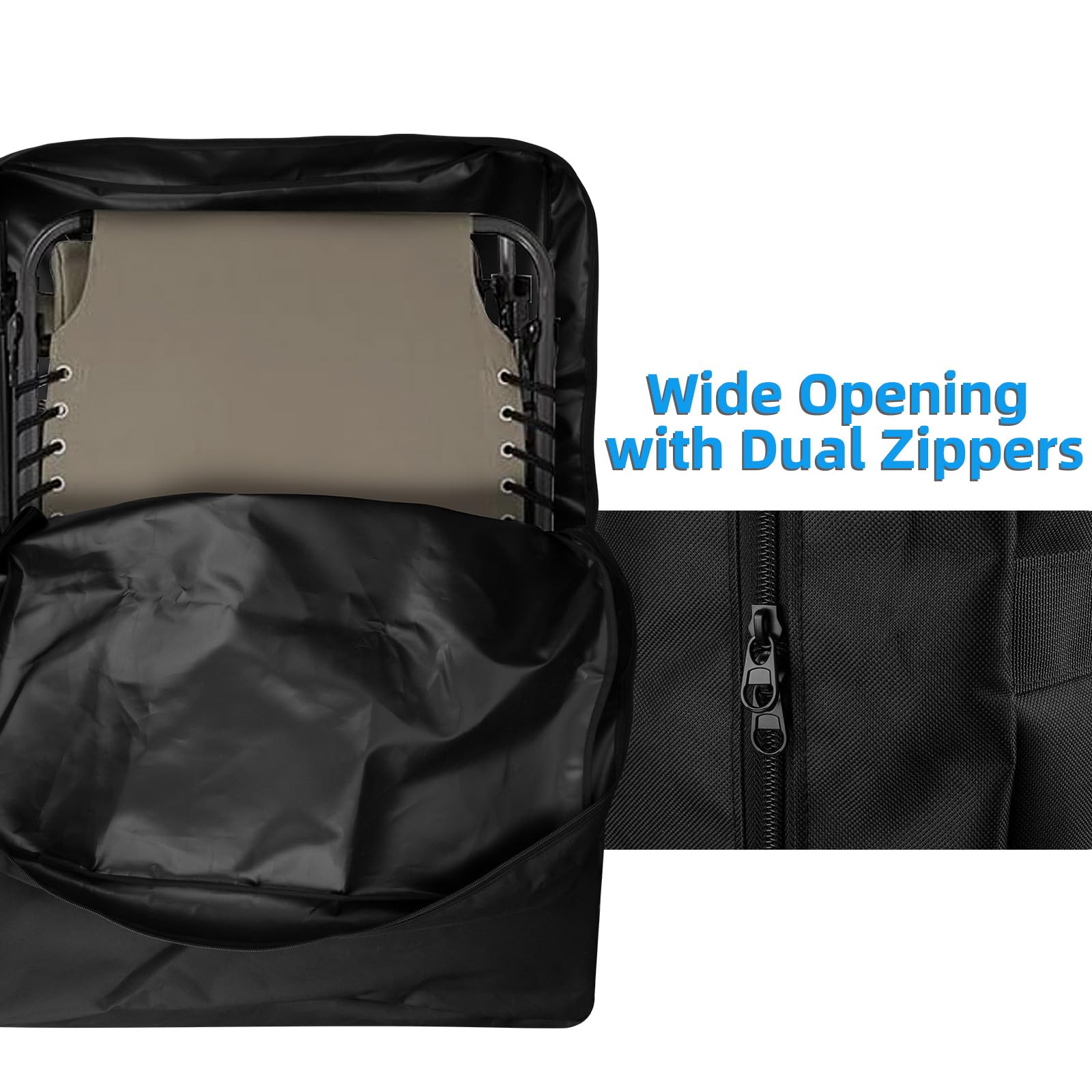 Xxerciz Folding Chair Carry Bag Replacement Bag with Adjustable Shoulder Strap and Zipper Opening for Camp Chair, Folding Lounge Chair, Zero Gravity Chair, Chair Travel Storage Bag for Patio Camping