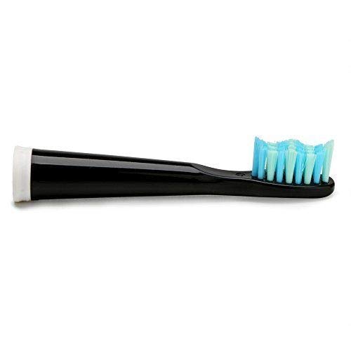 GSParts 8 pcs Replacement Soft Bristle Brush Heads For Fairywill Electric Toothbrush Crystal Black