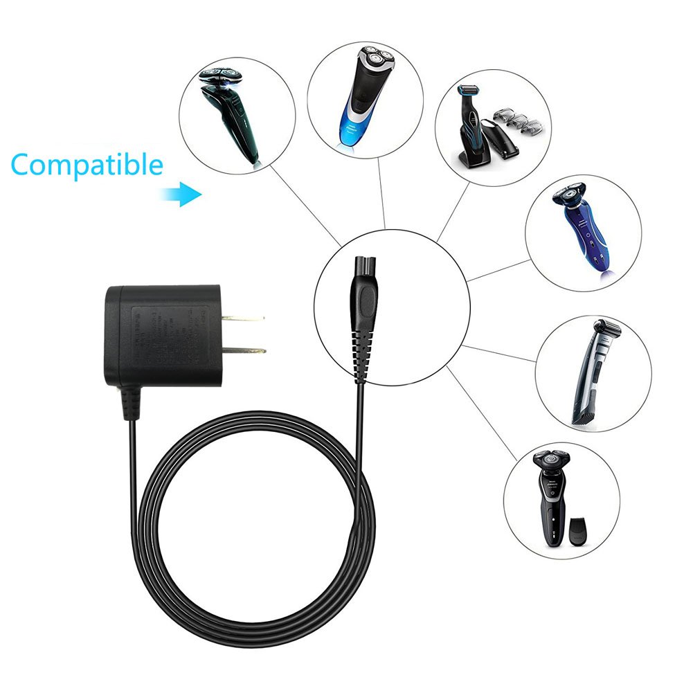 TYZEST Charger for Philips Norelco HQ8505 Norelco 7000 5000 3000 Series Electric Shaver Razor, Aquatec, Arcitec, Multigroom Beard Trimmer & More 15V AC Adapter Power Supply Cord