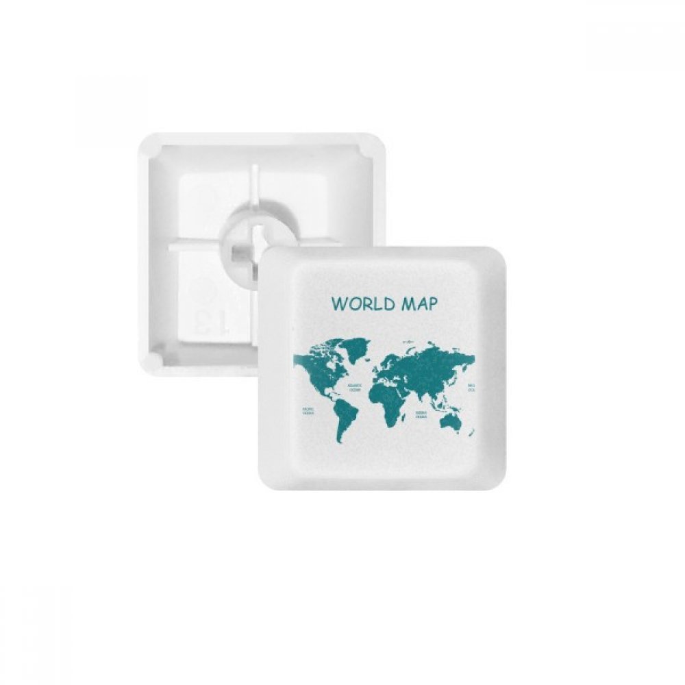 World Map Continent Distribution Outline Keycap Mechanical Keyboard PBT Gaming Upgrade Kit