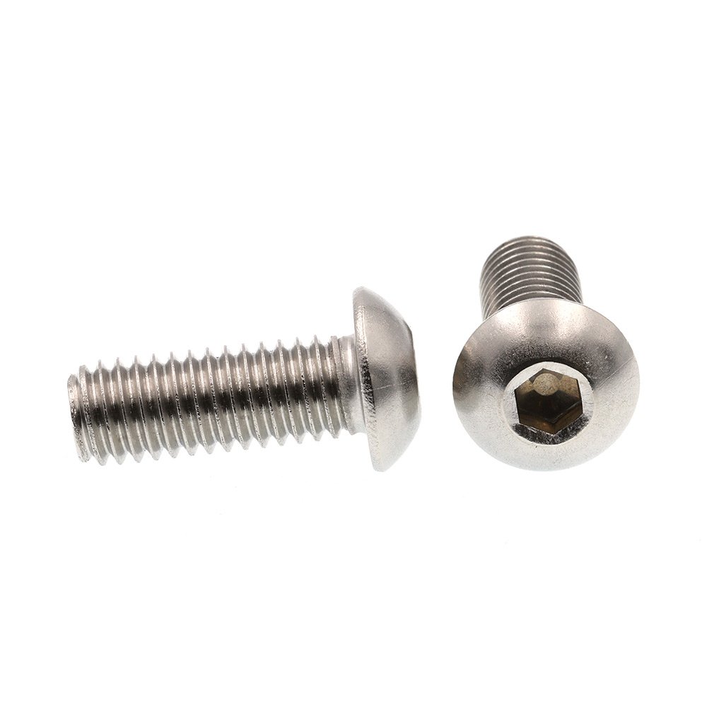 Prime-Line 9170180 Socket Cap Screws, Button Head, Hex (Allen) Drive, 3/8 in-16 X 1 in, Grade 18-8 Stainless Steel (10 Pack)