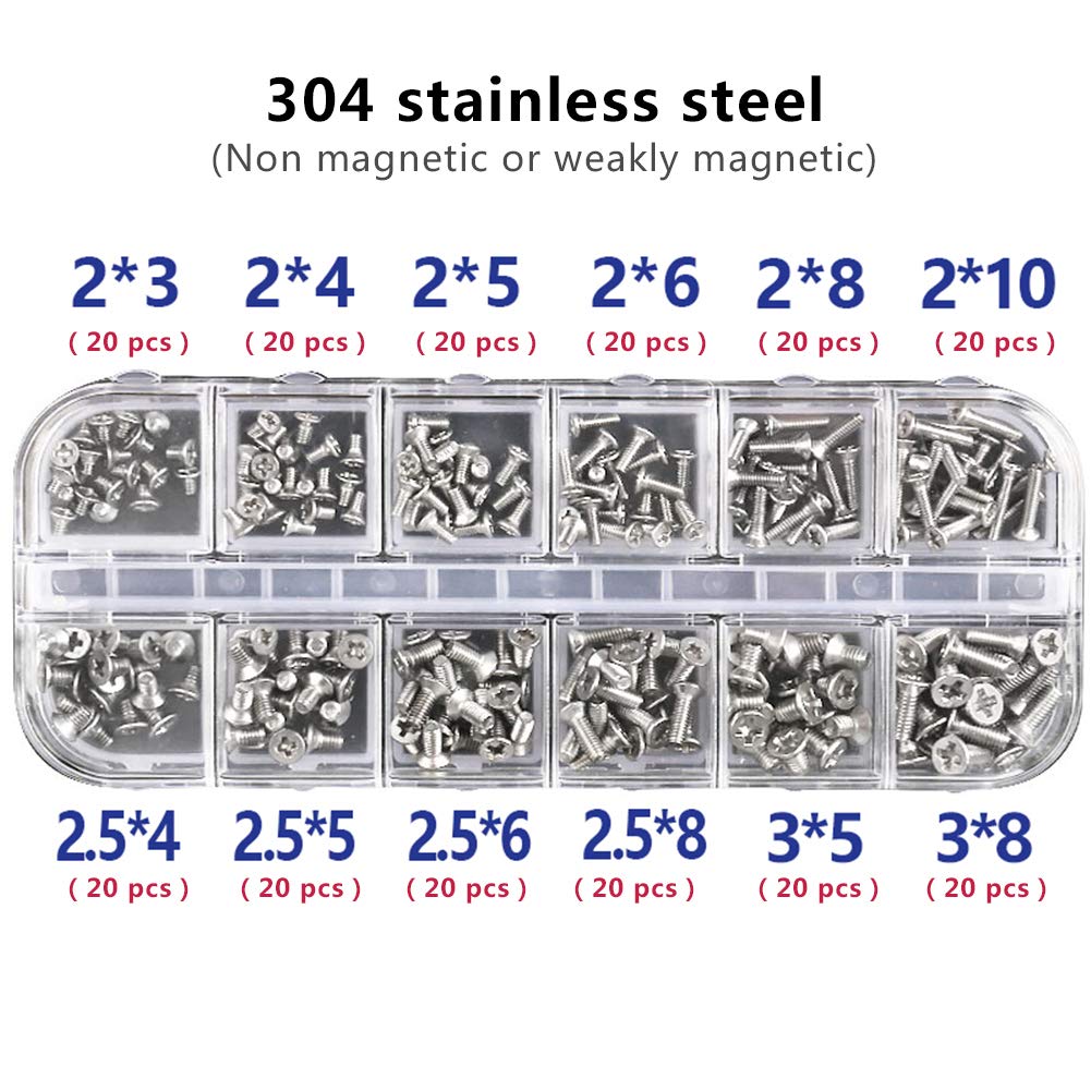 Xiedeai Tools Accessories Computer Screws Set - Desktop Laptop Notebook Boxed Screws Combination Kit Motherboard Universal Solid State Disk Electronic Small Screw M1.7-M3