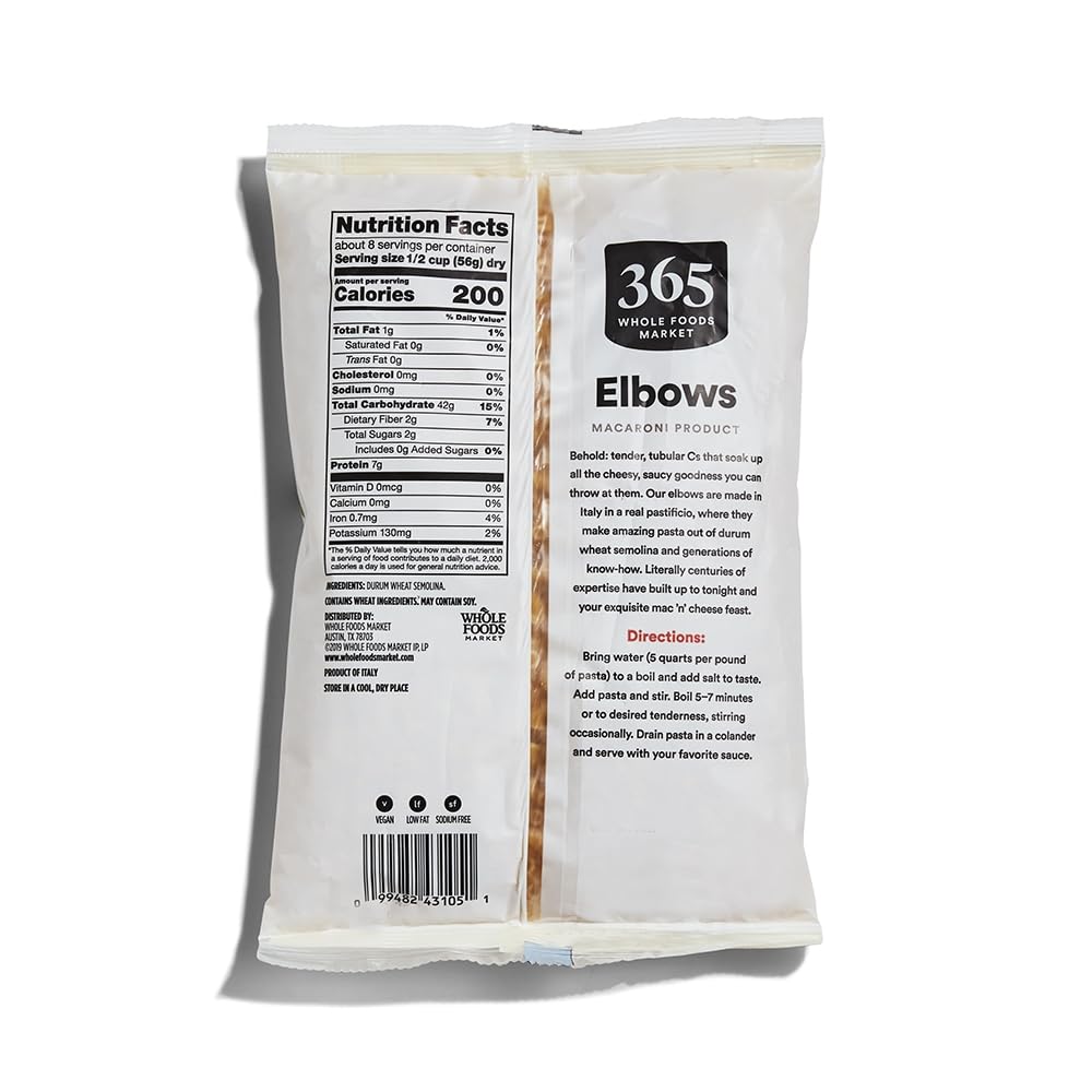 365 by Whole Foods Market, Pasta Elbows, 16 Ounce