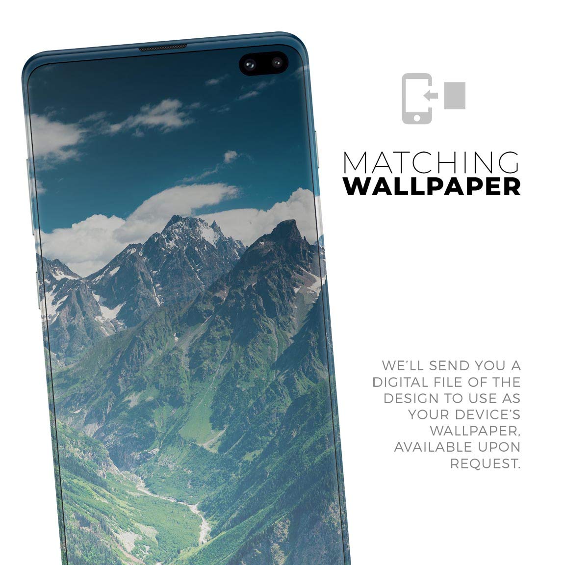 DesignSkinz Scenic Mountaintops Protective Vinyl Decal Wrap Skin Cover Compatible with The Samsung Galaxy S20 (Screen Trim & Back Glass Skin)