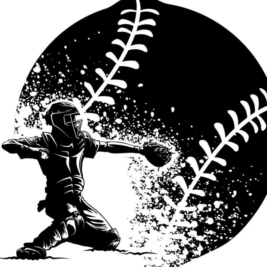 Aluy's boutique A Baseball Catcher with A Grunge Style Baseball Ultra Soft Bedding Sets Microfiber Fabric Bedroom Decor Duvet Cover, Queen Size 3 Pieces with 1 Duvet Cover and 2 Pillowcases