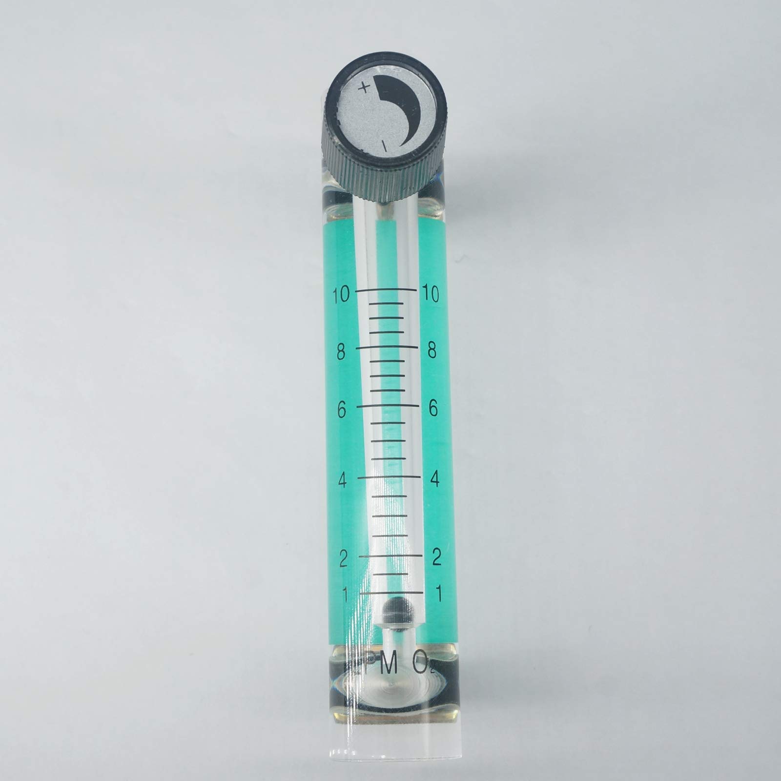 Sorekarain 1-10L/min LZM-6T Gas Air Oxygen Flowmeter Rotameter with Valve 8mm Hose Barb