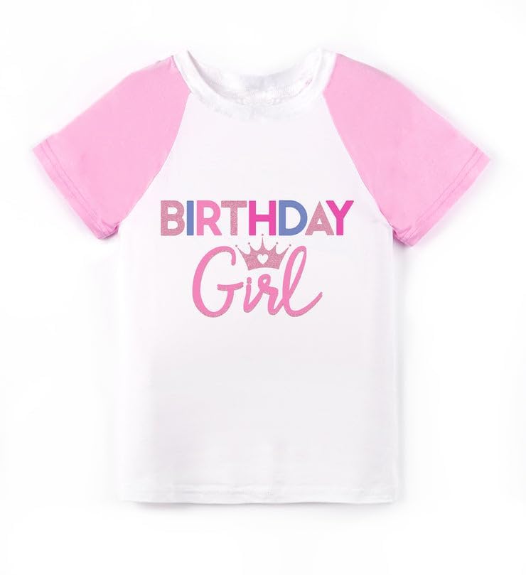 Wild and Happy Birthday Party Shirt with Princess Crown Little Girls, Size 4T