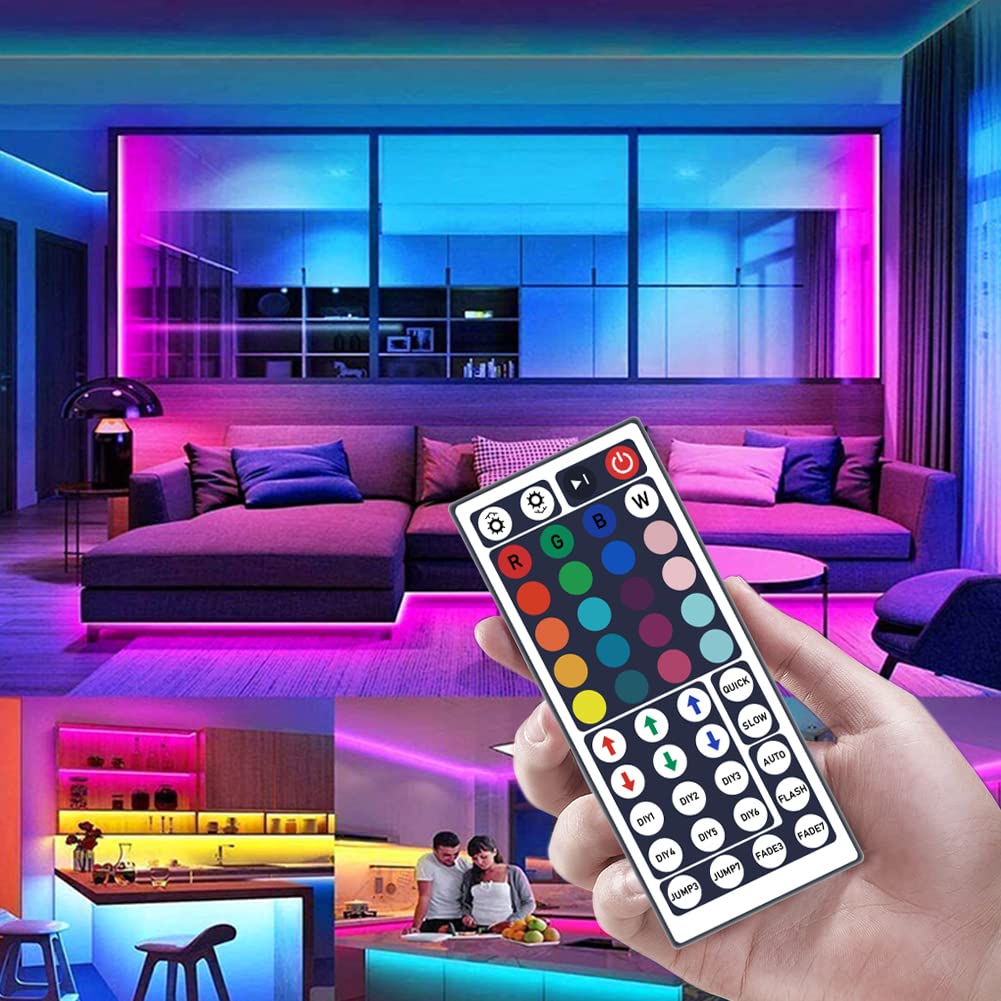 SNKIZN 44 Key Wireless IR Remote Controller, Rectifier Control Box,DC 12V 3A Power Supply Adapter,Replacement Control for SMD 5050 3528 2835 RGB LED Strip Lights