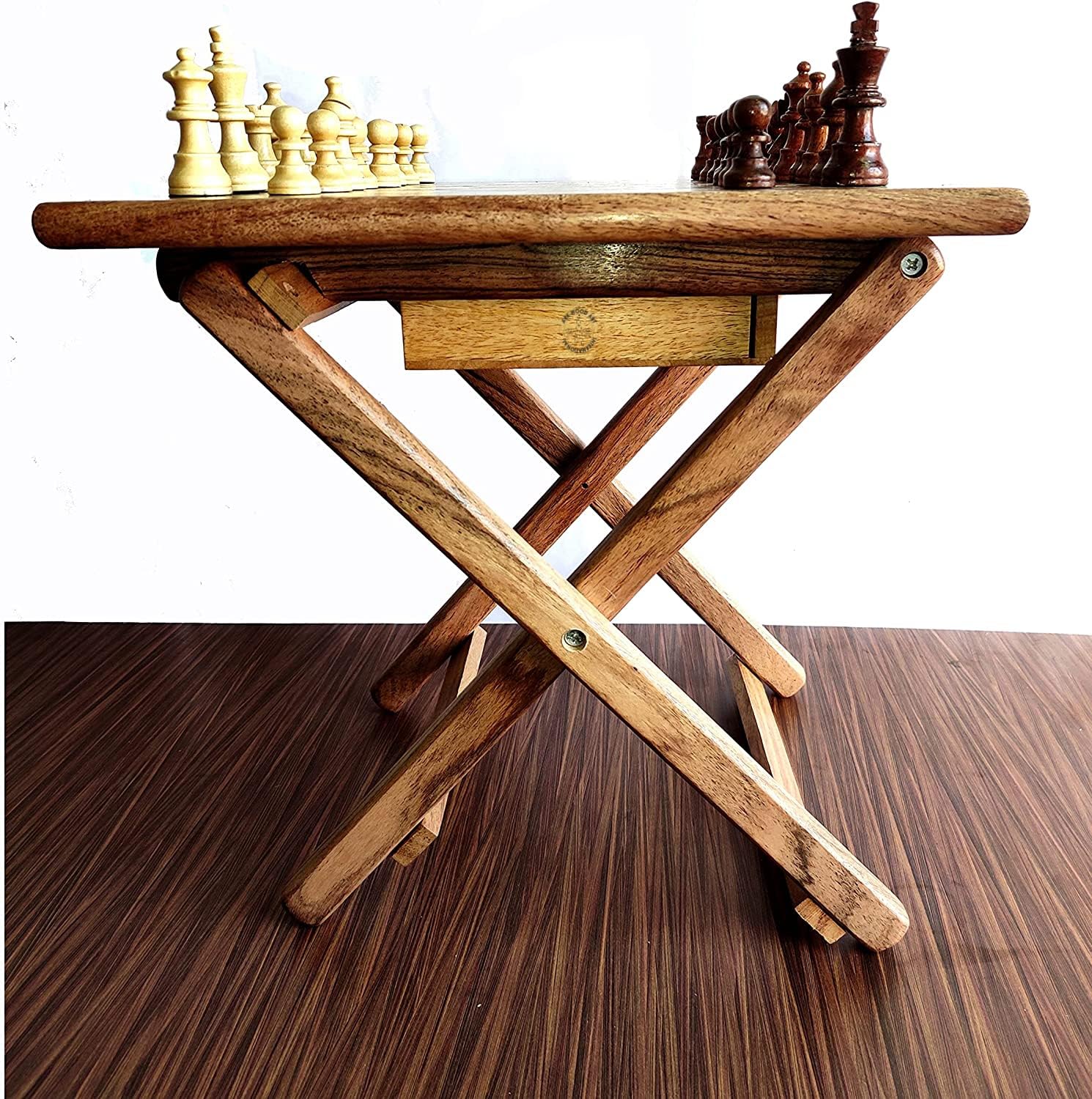Ark Wood Art international Wooden Handmade Magnetic Chess Table Rosewood Wood | Chess Set with Folding Game Board | Home, Office, Travelling and Gift Uses|100% Quality.