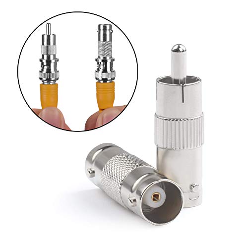Tonton 4K 8MP 5MP 4-Pack 100 Feet 30 Meters Pre-Made All-in-One BNC Cables for Security Camera System,CCTV, DVR, Surveillance System, with BNC Connectors and RCA Adapters