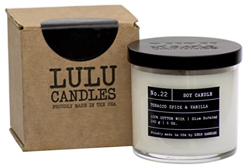 Lulu Candles | Nag Champa - Indian Incense | Luxury Scented Soy Jar Candle | Hand Poured in The USA | Highly Scented & Long Lasting- 6 Oz.