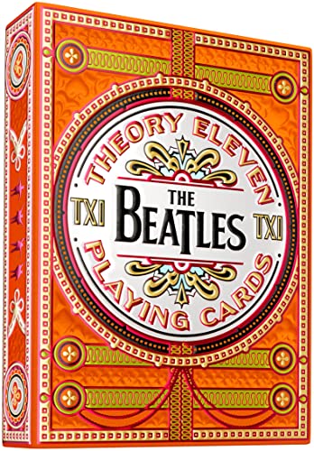 theory11 The Beatles Premium Playing Cards - Orange Deck Officially Licensed Collector's Cards
