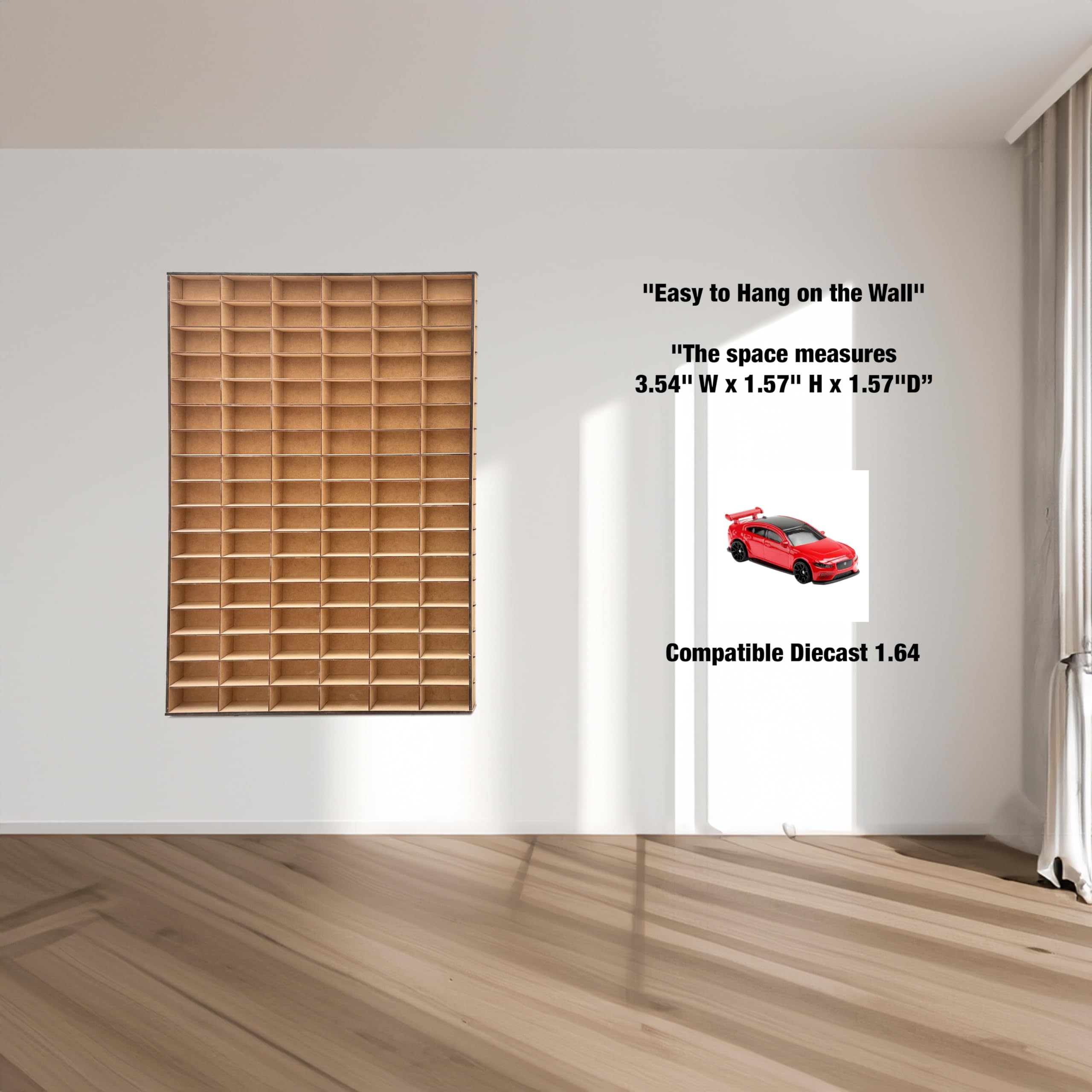 Alejandro Cortes Shelves Garage Collector's Shelf: 102-Slot Display Case Storage Organizer for 1/64 Scale Model Cars Toy Diecast , Ideal Model car Display case