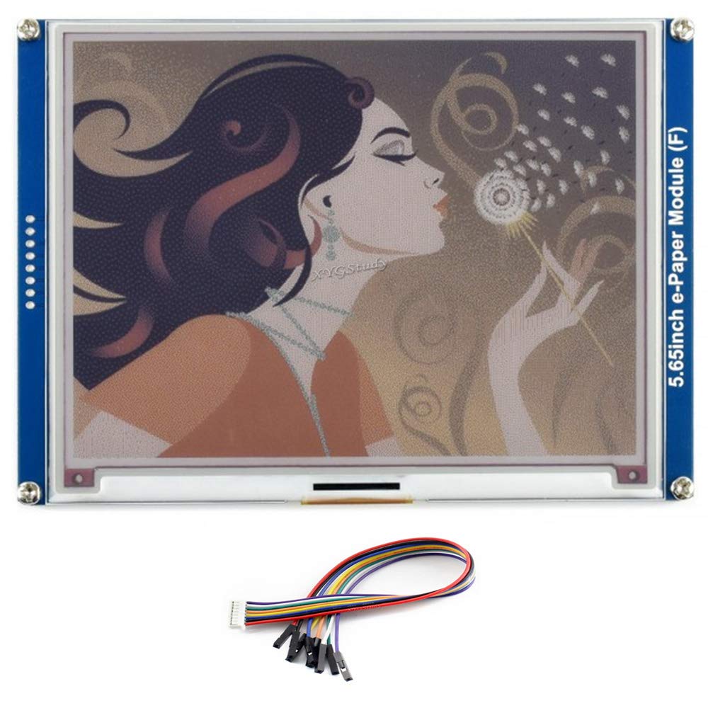 XYGStudy for Raspberry Pi Jetson Nano 5.65inch ACeP 7-Color e-Paper e-Ink Display Module SPI Interface 600×448 Pixels Colorful 5.65" Paper-Like Screen Wide Viewing Angle Low Power Consumption