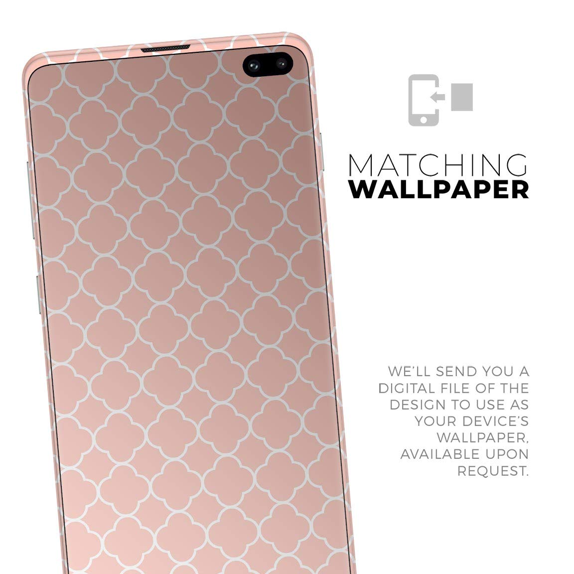 DesignSkinz The Mint Pink Morocan Pattern Protective Vinyl Decal Wrap Skin Cover Compatible with The Samsung Galaxy S20 (Screen Trim & Back Glass Skin)
