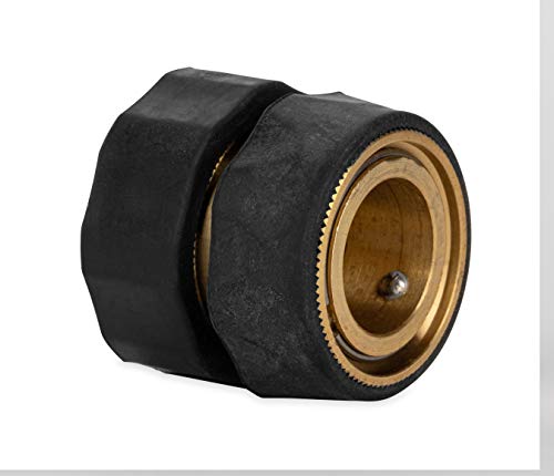 Camco 5/8" Brass and Steel Quick Hose Disconnect - Connect and Disconnect Between Multiple Hose Attachments | Automatic Shut-Off When Disconnected | 1 Female & 3 Male Fittings - 4 Count - (20136)