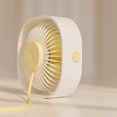 CALKED Birsppy AmuseNd USB Desk Fan Personal USB Power Desktop Fan Ultra-Quiet 3 Speeds 4inch Portable Mini Desk Fan for Bedroom Office Desktop (Blue)