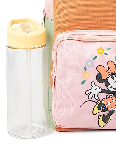 Disney Minnie Mouse Backpack Set Kids 4 Piece | Girls Animated Character Pink School Bag Lunch Box Pencil Case Water Bottle | Magical Merchandise Gifts