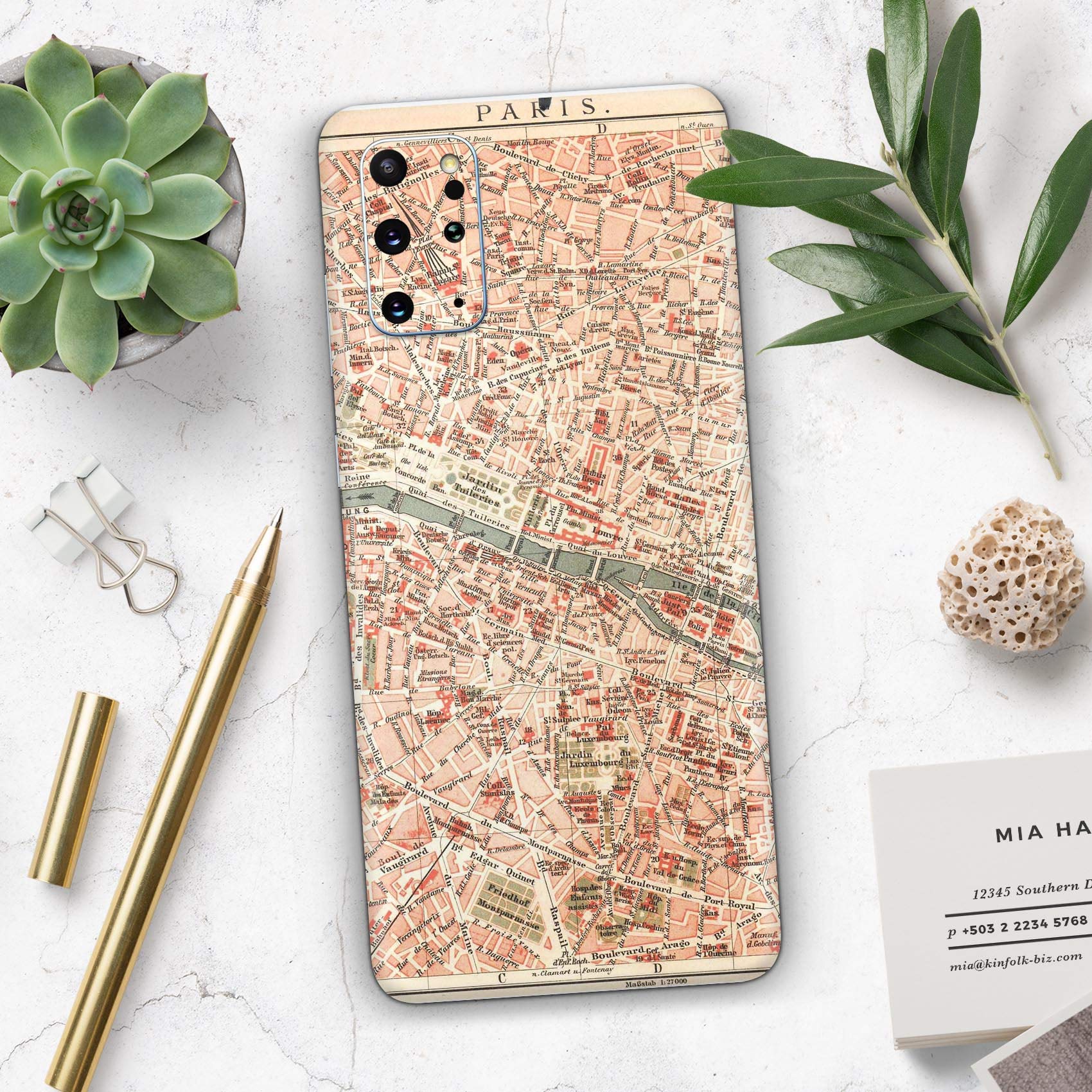 DesignSkinz The Vintage Paris Overview Map Protective Vinyl Decal Wrap Skin Cover Compatible with The Samsung Galaxy S20 (Screen Trim & Back Glass Skin)
