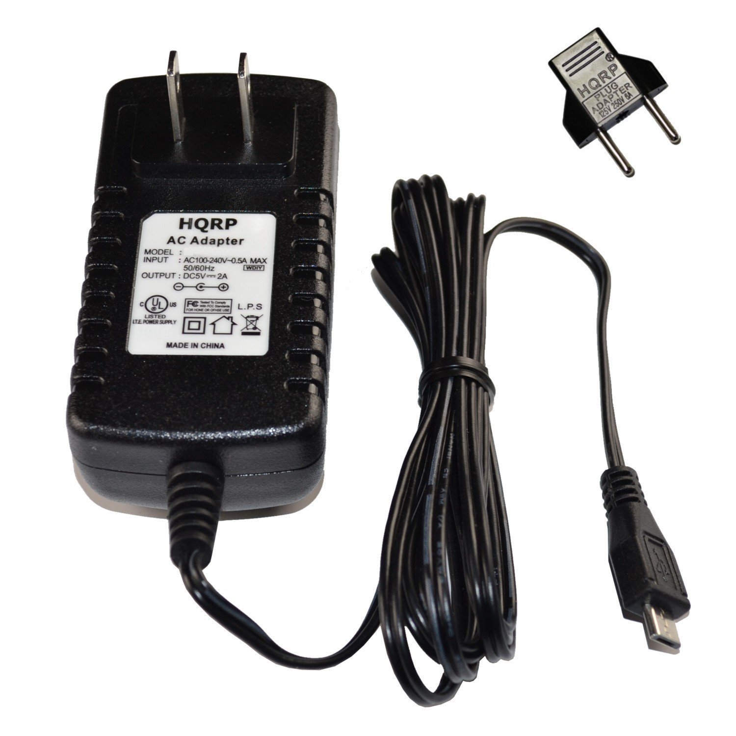 HQRP AC Adapter Compatible with Klipsch Groove, Klipsch Gig, DOSS Touch Bluetooth Speaker Power Supply Cord Adaptor Charger + Euro Plug Adapter