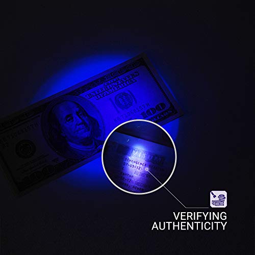 NEXTORCH 405nm uv Light UV Led Blacklight Flashlights Detector Ultraviolet Pocket-Size LED Torch for Pets Urine and Stains Find Stains on Carpet, Rugs 3D Printed Resin C2UV (405nm UV)