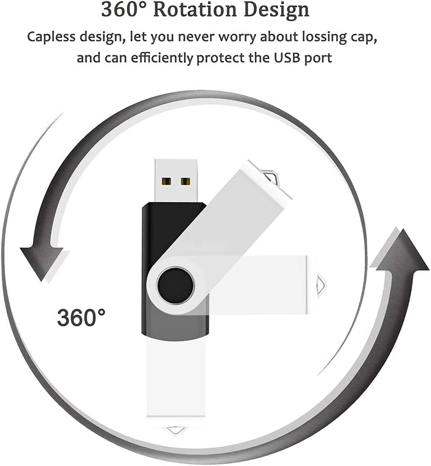 64GB Portable Spinning Flash Drive ,Metal Thumb Drive 64gb High Speed Read and Write Drive USB 3.0 Suitable for Computer/PC/Car Audios/Speakers