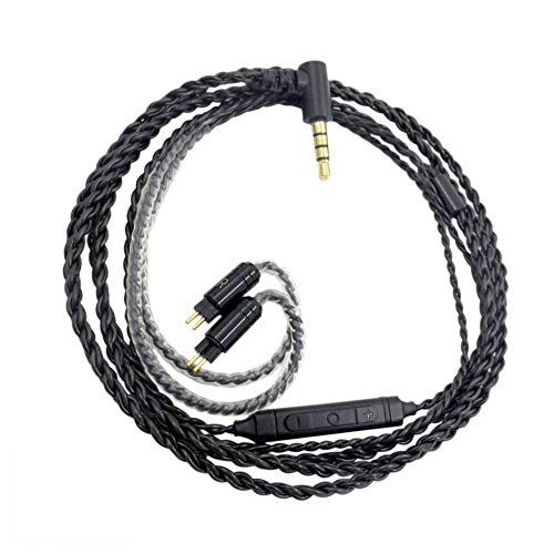 Meijunter Headpones Cable Replacement Extention Cord 2 Pin 0.78mm for Westone W4R UM3X KZ ZS10 1964 - Upgrade Stereo Audio Wire with Remote Control and Mic Function