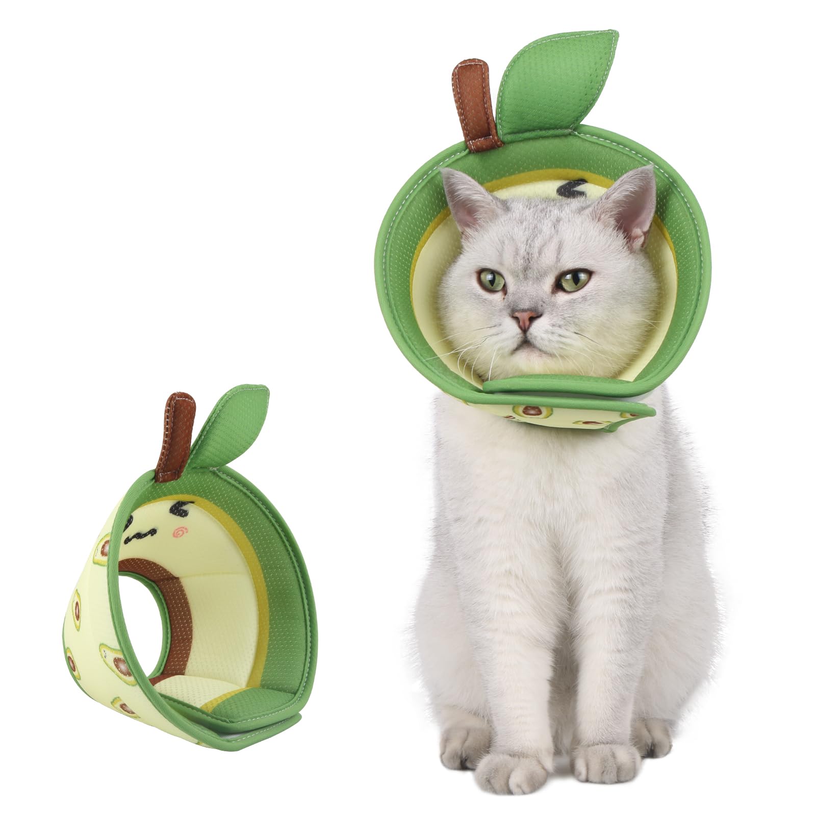 WZ PET Cat Recovery Collar Cone,Adjustable Cat Cone Collar Soft,Cone for Cat After Surgery,Kitten Cone,Medium