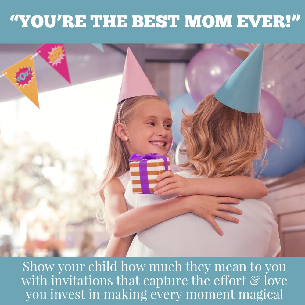 Amanda Creation Frida Fiesta Themed Birthday Party Invitations, 20 5x7 Fill In Cards with Twenty White Envelopes