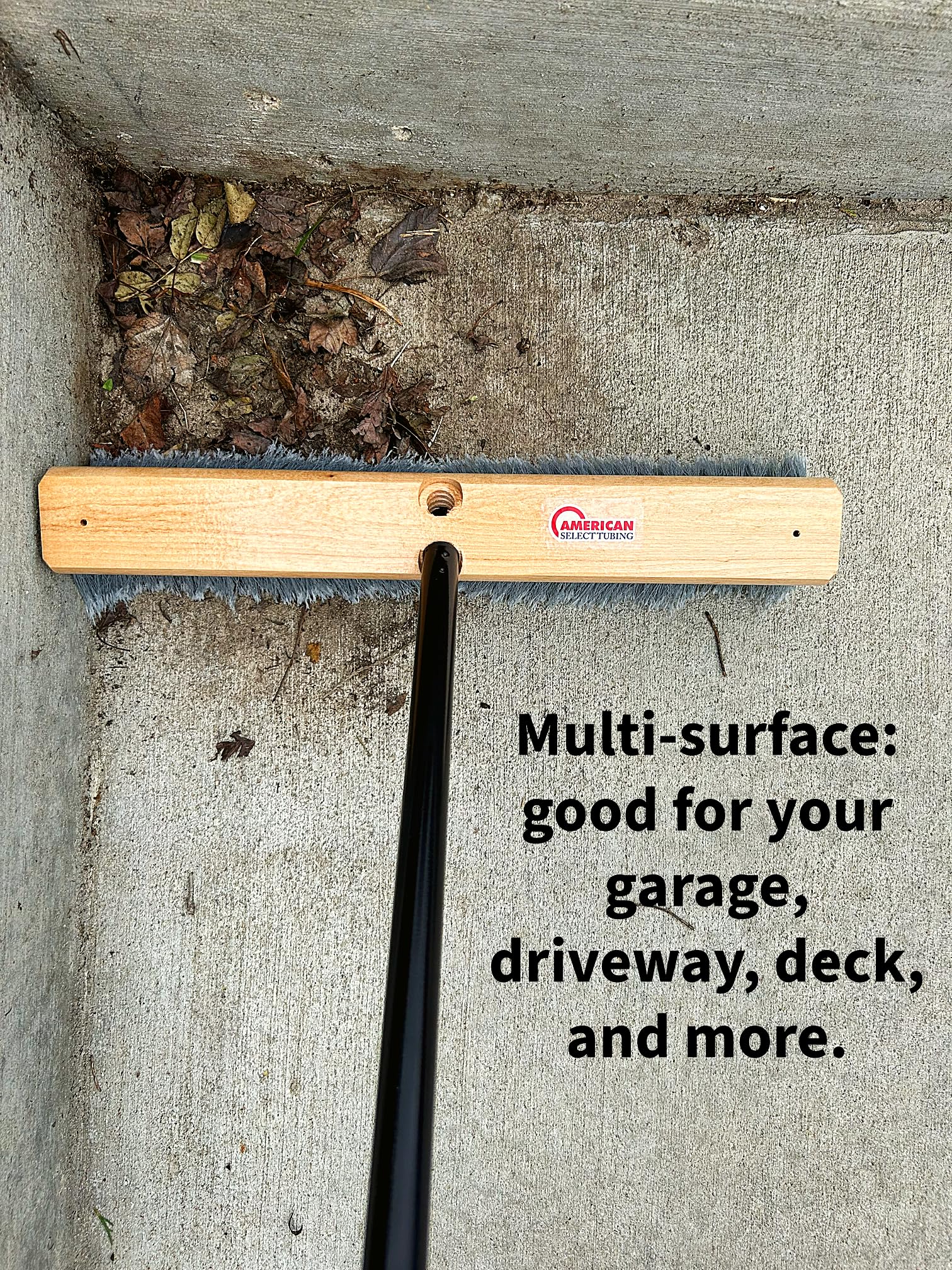 American Select Tubing PBME18001-2 18" Multi-Surface Push Broom with Sturdy Extendable Handle (2 Pack)