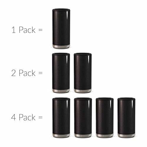 Maars Skinny Can Cooler for Slim Beer & Hard Seltzer | Stainless Steel 12oz, Double Wall Vacuum Insulated Drink Holder - Glitter Blush
