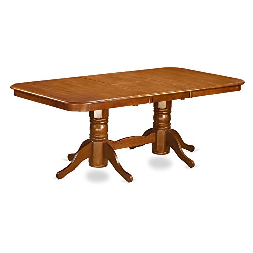 East West Furniture NANA7-SBR-C Dining Table Set, 7-Piece