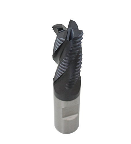 Accusize Industrial Tools Standard Tooth M42 8% Cobalt Tialn Roughing End Mill, 3/4'' by 3/4'' by 1-5/8'' Flt Length, 1102-0034