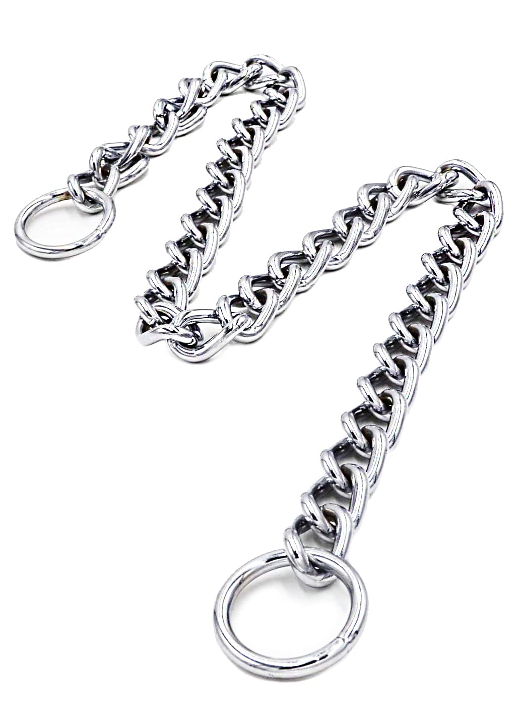 Dog Choke Collar Slip P Chain - Heavy Chain Dog Titan Training Choke Collars - Adjustable Stainless Steel Chain Dog Collars Covered with Galvanic Plating - for Small Medium Large Dogs
