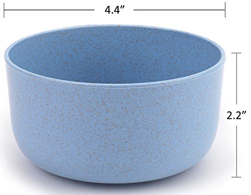 Nicunom 12 Pack Cereal Bowls, 15 OZ Unbreakable Wheat Straw Bowl Sets - Lightweight Noodle Soup Rice Salad Bowls Dishwasher Microwave Safe Bowl for Kids Children Toddler