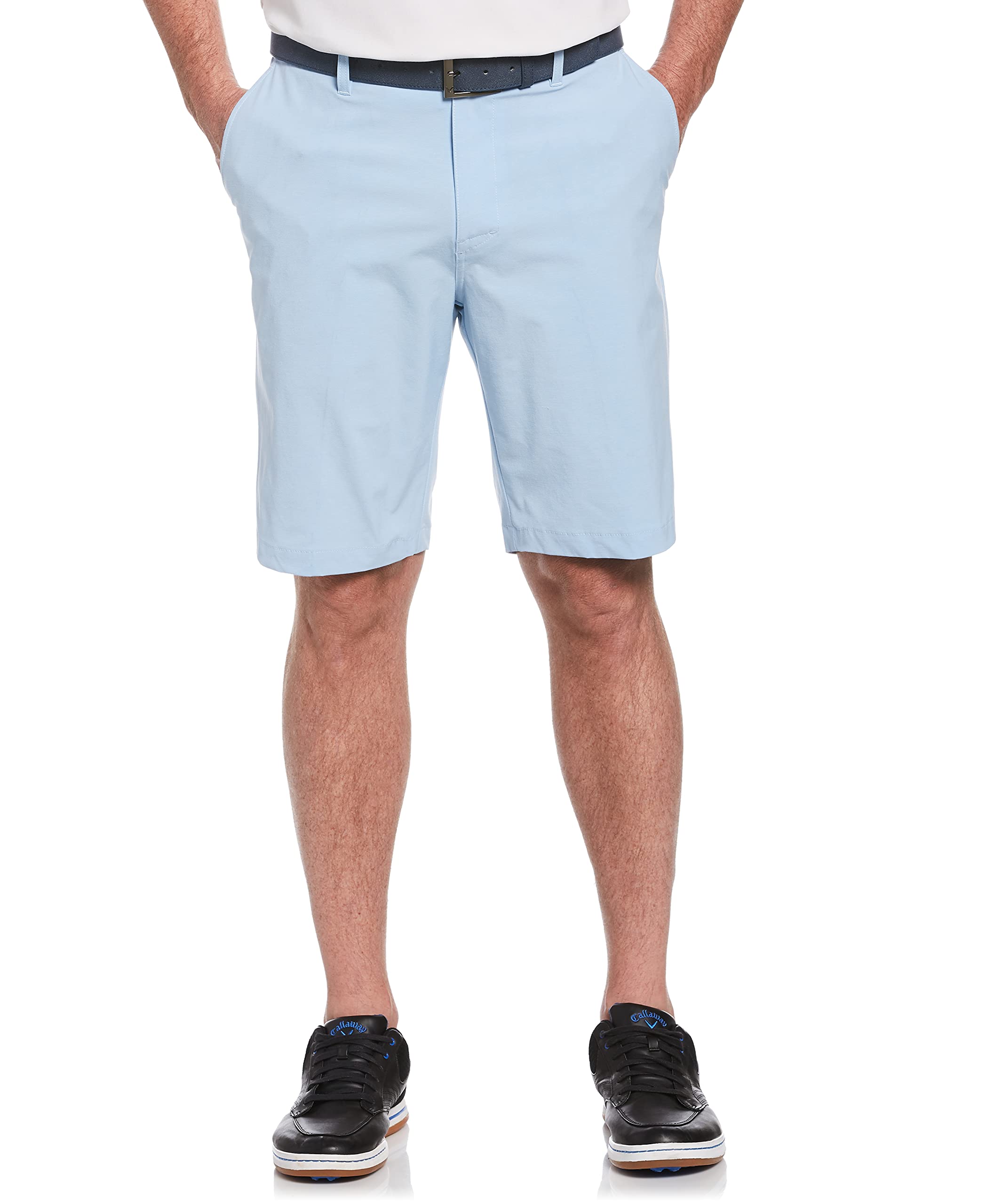 Callaway Everplay Men’s Golf Shorts with Moisture-Wicking Stretch Fabric, Non-Iron, Modern Fit, Chambray Blue Htr, 30