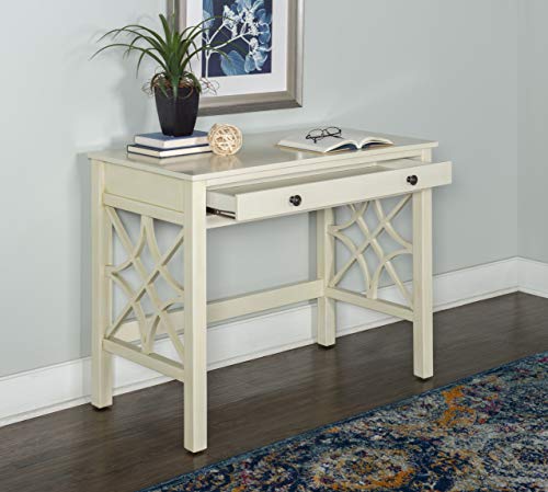 Linon Desk, Antique White, 38 x 20 x 30