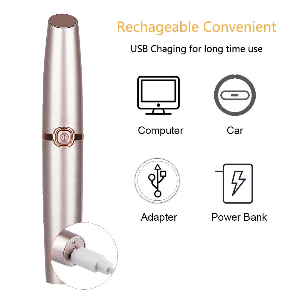 Rechargeable Eyebrow Trimmer Painless Precision Eyebrow Hair Remover Portable Electric Eyebrow Razor Tool for Women