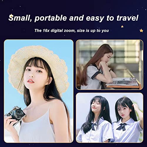 4K HD Digital Camera, 2.88 Inch Digital Camera with 16X Digital Zoom, Builtin Fill Light for Photography