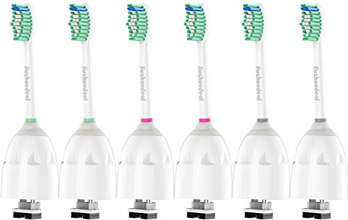 Jiuzhoudeal Toothbrush Replacement Heads Compatible with Philips Sonicare Electric Toothbrush, 6 Pack, White