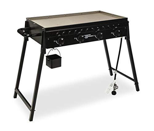 Country Smokers CSGDL0590 The Highland 4-Burner Portable Griddle, Large, Black & Cuisinart CCB-500 Griddle Scraper, Six-inch wide stainless steel blade