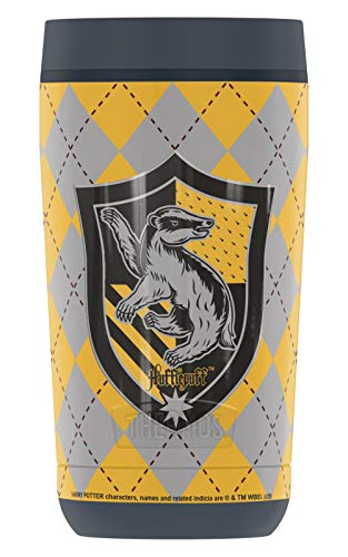 THERMOS Harry Potter Hufflepuff Plaid Sigil, GUARDIAN COLLECTION Stainless Steel Travel Tumbler, Vacuum insulated & Double Wall, 12oz