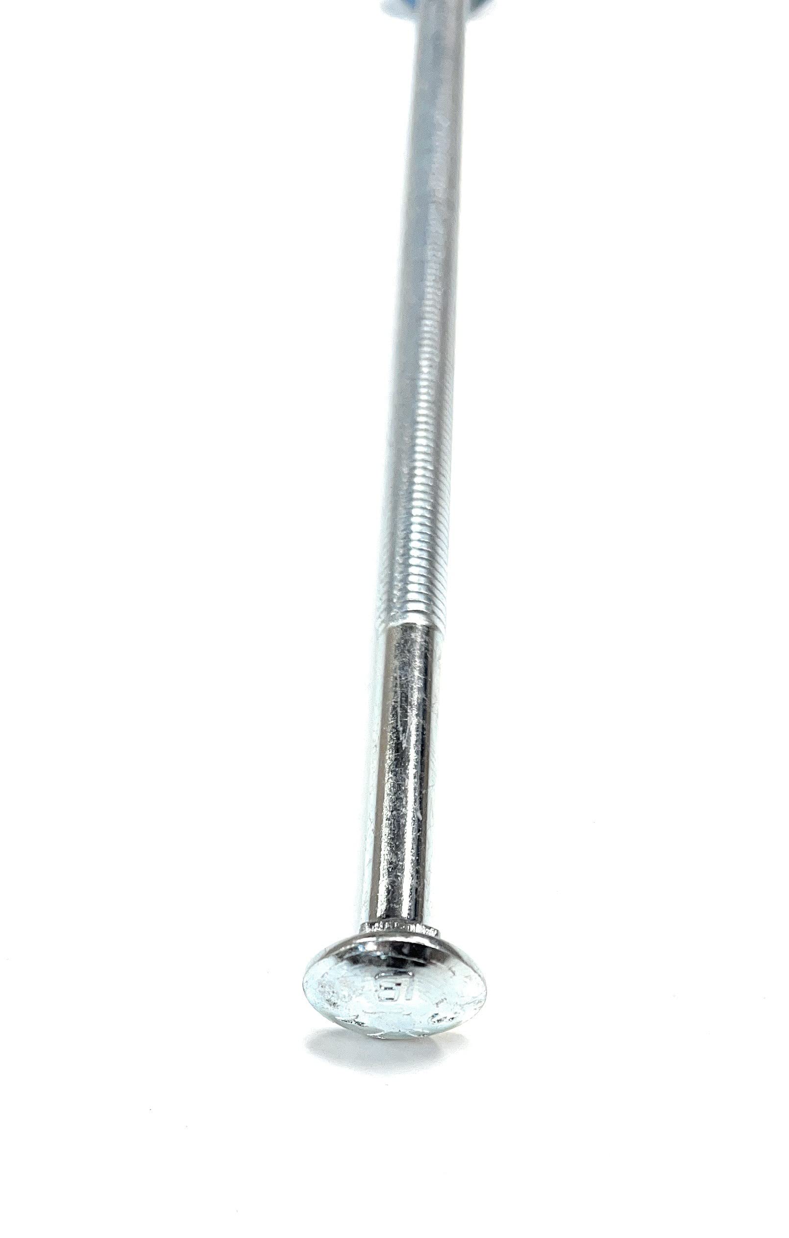 ONESTOCK 3/8-inch x 12-inch Threaded Carriage Bolts Fasteners with Nuts and Washers - 12-Pack