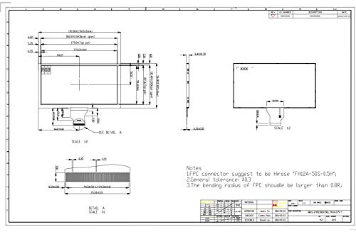 SANZAMELIN 8.0 inch TFT LCD 800 * 1280 Resolution LVDS Interface IPS LCD with capacitive Touch